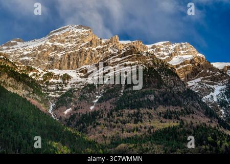 Landscape in the Ordesa y Monte Perdido National Park, in the Aragonese ...