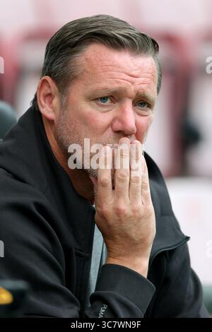 Northampton Town manager Kevin Nolan during the pre-season friendly ...