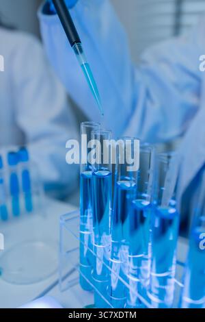 The two chemists working in the lab Stock Photo - Alamy