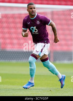 Stoke, UK. 2nd Aug, 2025. Kyle Walker of Burnley during the Stoke City ...