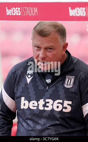 Stoke City manager Mark Robins before the Sky Bet Championship match at ...