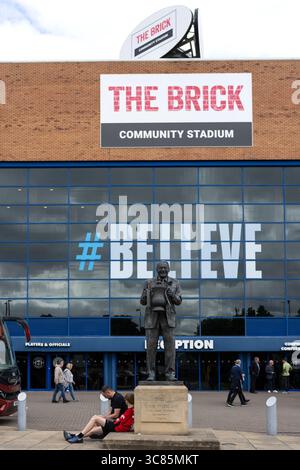 August 2nd 2025 . Wigan England UK.The Brick Community Stadium, home to ...