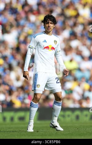 Ao Tanaka of Leeds United during the Premier League match between ...