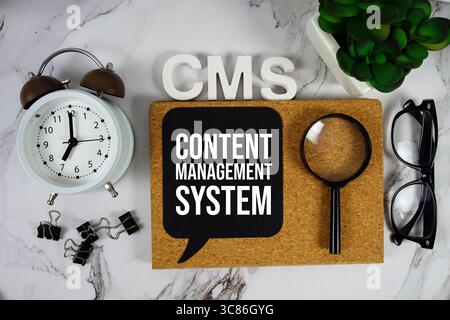 Concept business marketing acronym CMS or Content Management System ...