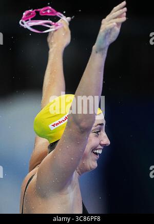 Meg Harris of Australia celebrates after winning gold medal in the ...