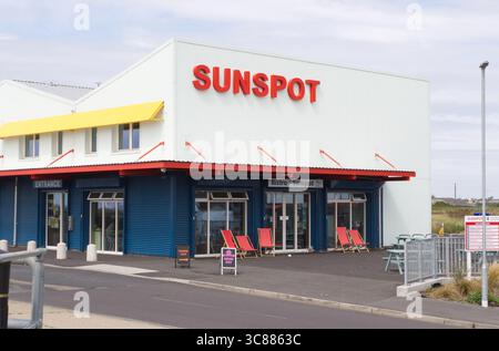 Exterior of the entrance to Sunspot at Jaywick Sands in Essex, a multi ...