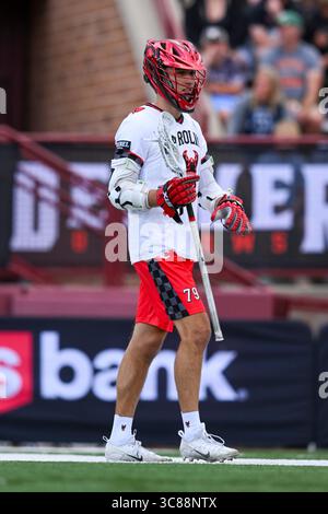 August 01, 2025: Carolina attacker, Ross Scott (15), drives against ...