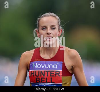Georgia Hunter Bell wins the Womens 800m final at the UK Athletics ...