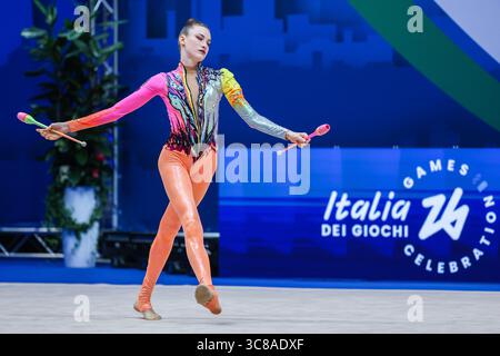 Darja Varfolomeev (GER) seen in action during the clubs competition in ...
