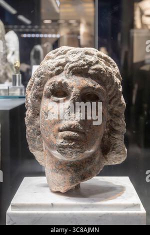 Greco-Roman Museum, Head statue of emperor Hadrian, Tell Atrib ...