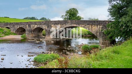 Edisford Bridge, Clitheroe, Lancashire, UK. The bridge is one of the ...