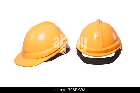 Cartoon safety helmet model, 3d rendering. 3d illustration Stock Photo ...