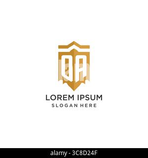 OA monogram logo with geometric shield icon design inspiration Stock ...
