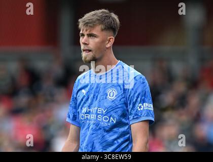 Tom Booth, Goalkeeper of Crewe Alexandra applauds the fans during the ...