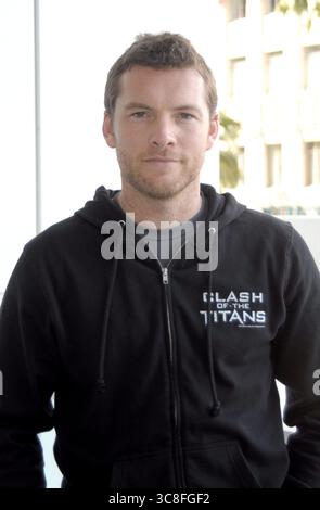 Sam Worthington at the press junket for "Clash Of The Titans" in Los ...