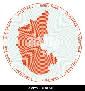 Karnataka map of Indian state. Karnataka map vector illustration ...