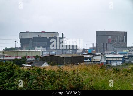 The Heysham nuclear power stations, operated by EDF Energy in Heysham ...