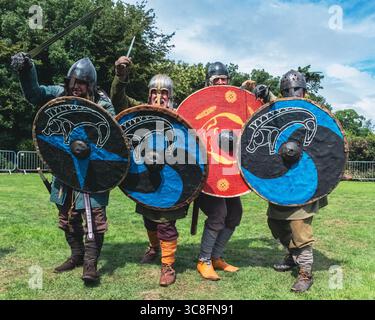 Anglo Saxon battle - Re-enactment group perform at the Anglo Saxon ...