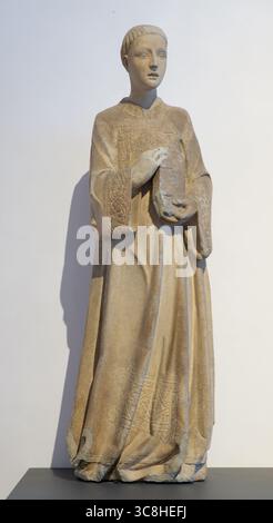 The statue of San Lorenzo - patron saint of Perugia, Italy in the ...
