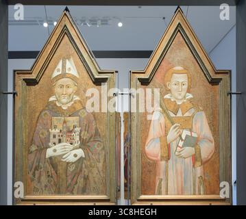 This tempera on panel painting, created between 1395 and 1425, depicts ...