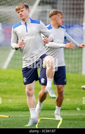 Rangers' Lyall Cameron during a training session at the Rangers ...