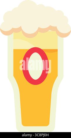 Zero alcohol beer glass. Vector Stock Vector Image & Art - Alamy