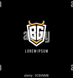 BG initial gaming logo with shield and star style design inspiration ...