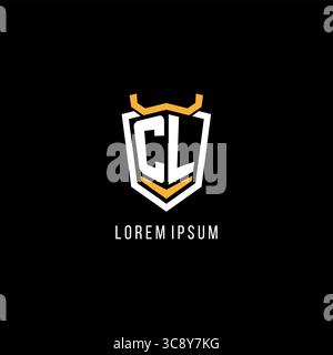 CL monogram esport logo design with cool shape concept in vector Stock ...