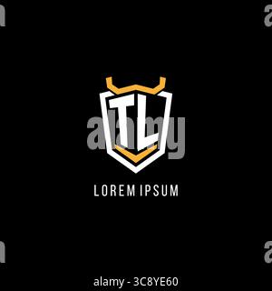 TL initial gaming logo with shield and star style design inspiration ...