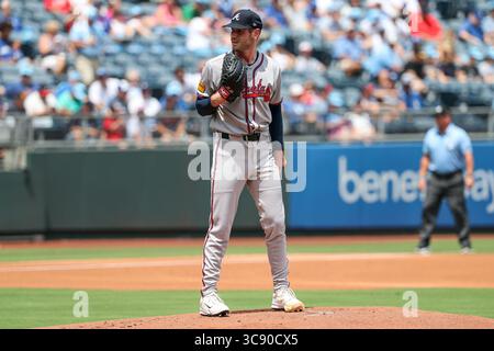 Atlanta Braves starting pitcher Joey Wentz throws against the Chicago ...