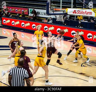 Arizona State forward Katelyn Levings (20) drives against Colorado in ...