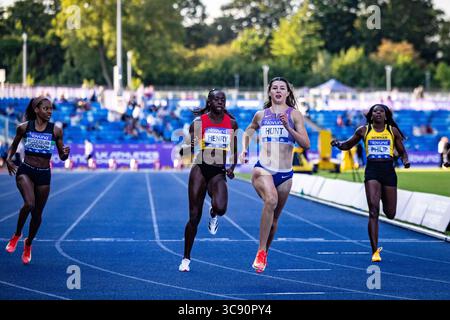Amy Hunt of Great Britain win’s a silver medal at the women’s 200m ...