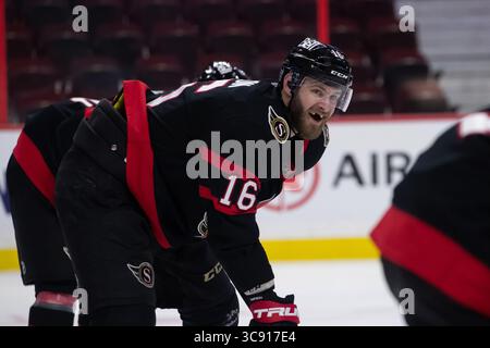 Ottawa Senators left wing Austin Watson (16) during an NHL hockey game ...