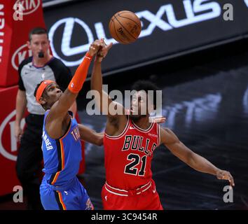 Chicago Bulls forward Thaddeus Young (21) in the first half of an NBA ...