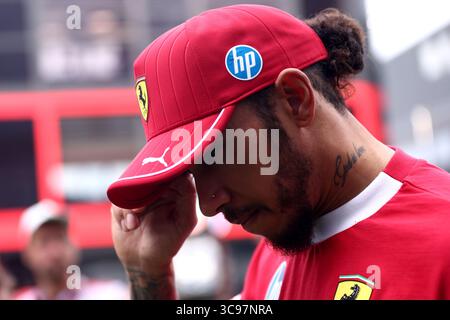 Ferrari driver Lewis Hamilton dejected after the Qatar Grand Prix at ...
