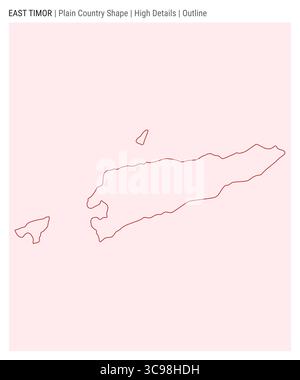 Timor-Leste Map. East Timor Country Map. Black and White East Timorese ...