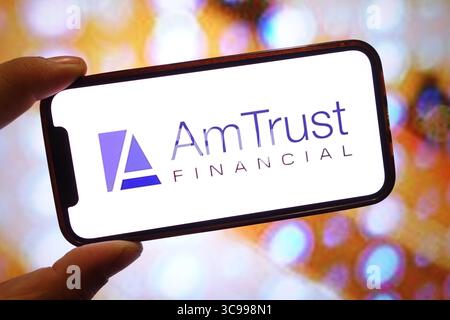 In this photo illustration, the AmTrust Financial Services logo is ...