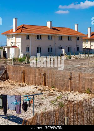 Dhekelia Sovereign base area army camp, at sunset, Larnaca, Cyprus ...