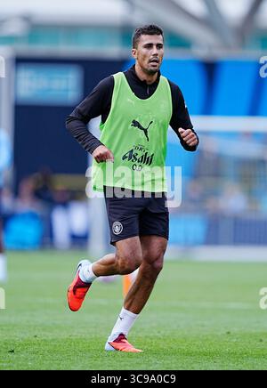 Manchester City's Rodri during a training session at the City Football ...