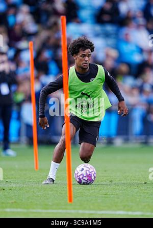 Oscar Bobb of Manchester City during the Aston Villa v Manchester City ...