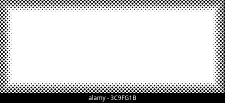 Edge frame. Halftone fade comic border. Pop art dot. Screentone fading ...