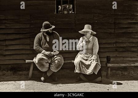 A married couple from an English pioneer village. Plimoth Patuxet ...