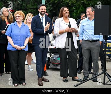 NY State Assembly member Brad Hoylman-Sigal speaks at a rally and press ...