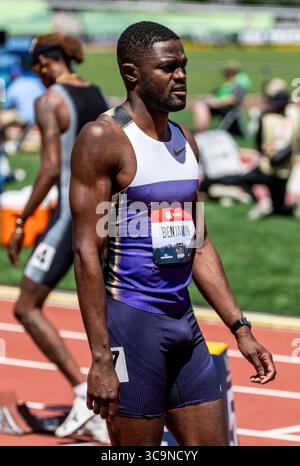 August 02 2025 Eugene, OR U.S.A. Mens 1500 meter athletes Cole Hocker ...