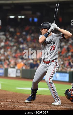 Minnesota Twins' Max Kepler bats against the Detroit Tigers in a ...