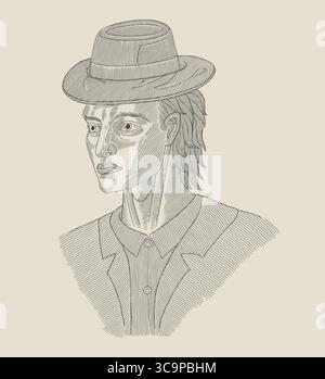 gangster mafia boss man vector. hat detective, suit crime, men logo ...
