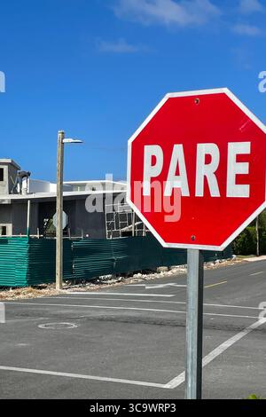 Stop sign, Punta Cana, Dominican Republic, Central America Stock Photo ...