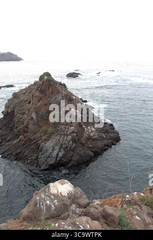 La Bufadora cliff which is a marine geyser in the city of Ensenada, in ...