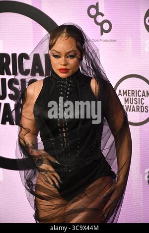 Latto attends the 2022 American Music Awards at Microsoft Theater on ...