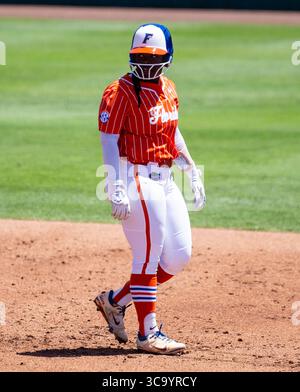 Florida third baseman Charla Echols (4) during an NCAA softball game ...
